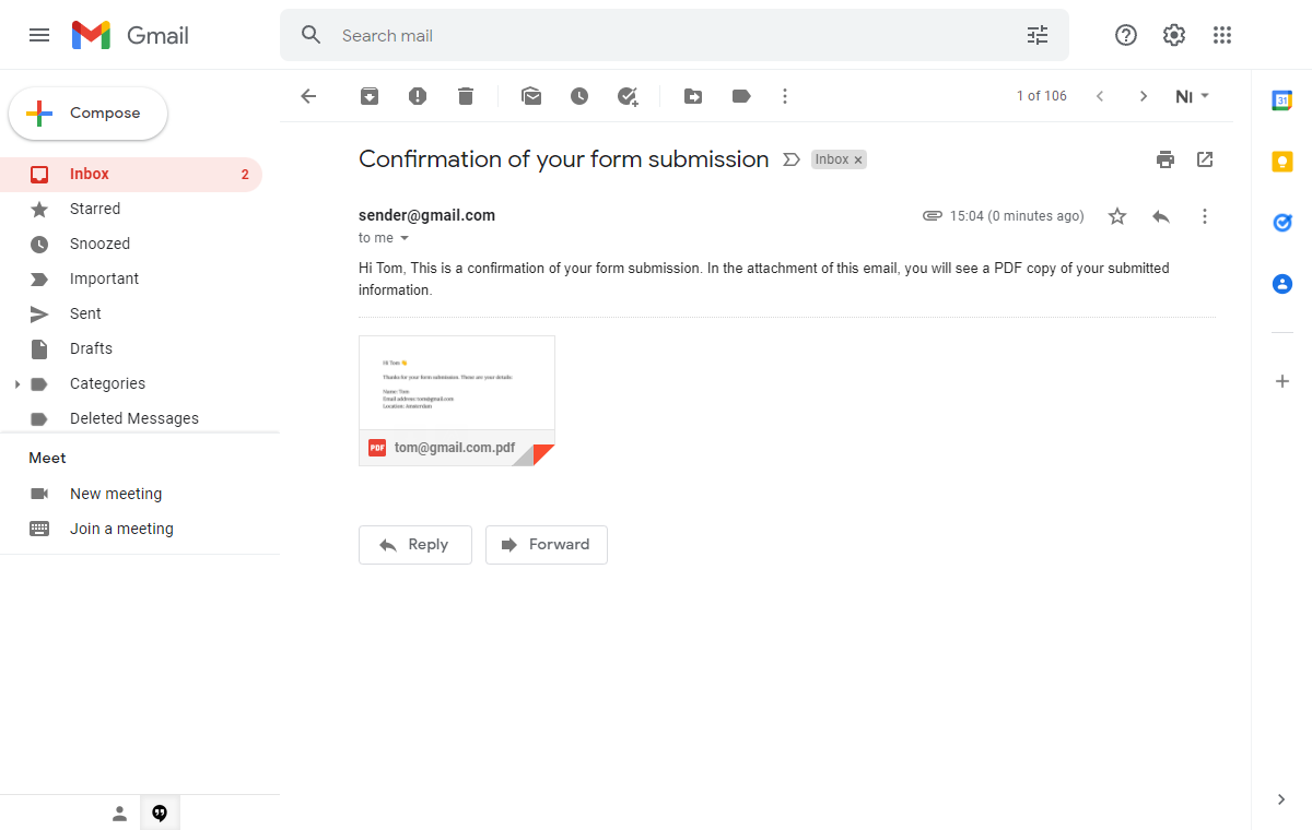 How To Automatically Create PDF Files From Form Responses And Send These To Respondents 